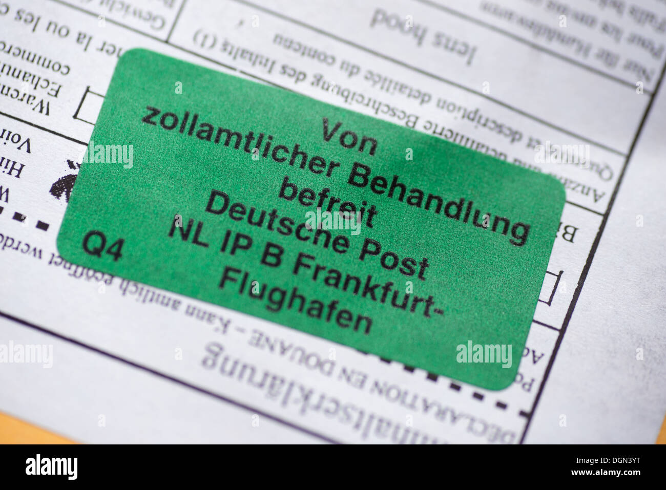 Customs sticker hi-res stock photography and images - Alamy