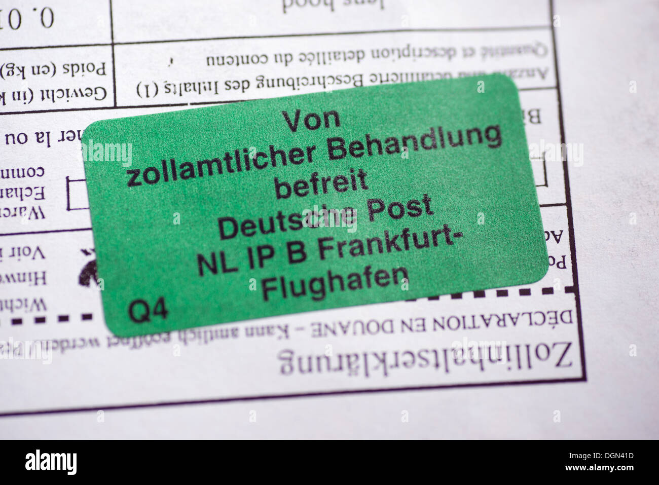 Customs sticker hi-res stock photography and images - Alamy