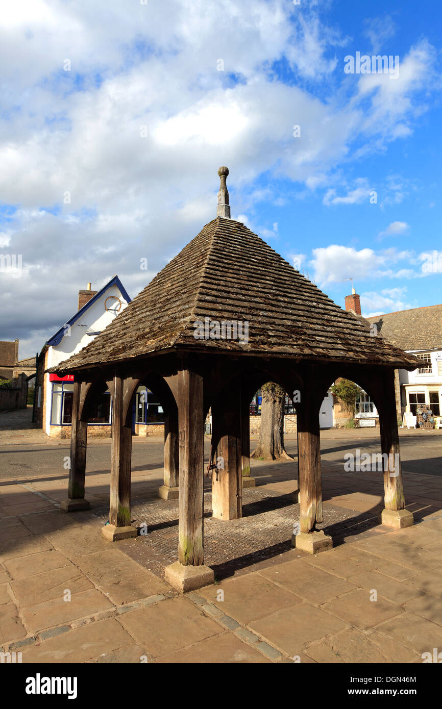 The Wooden Marketcross in the market town of Oakham, Rutland County ...