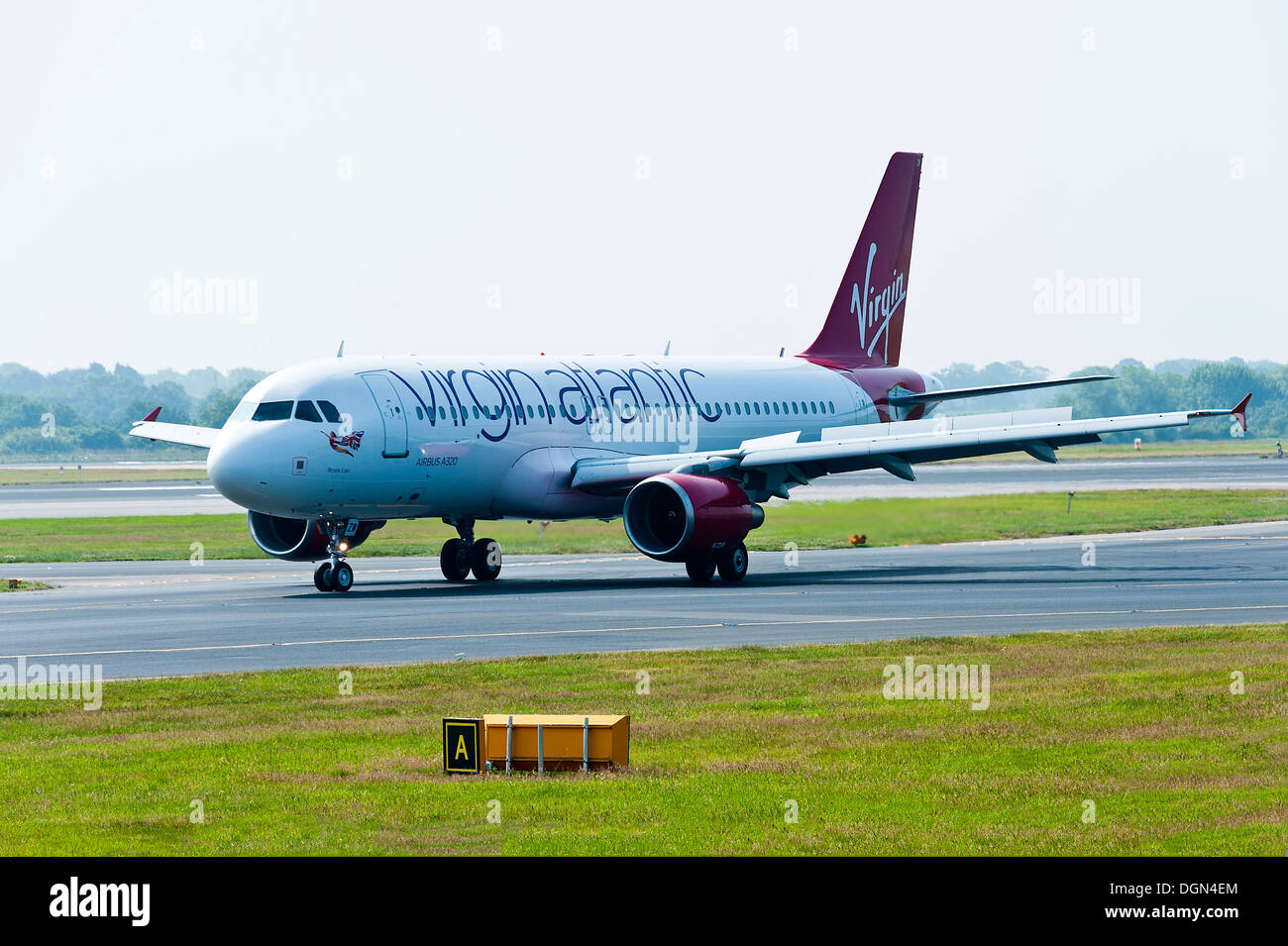 Virgin Atlantic Airways Airbus A320 Airliner Taxiing on Landing at ...