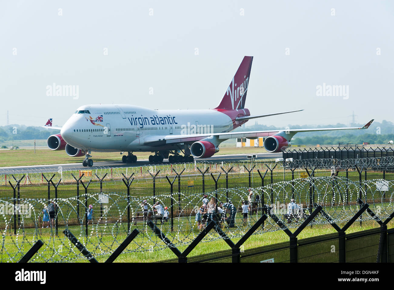 Virgin Atlantic Airways Boeing 747-400 Airliner Taxiing on Arrival at ...