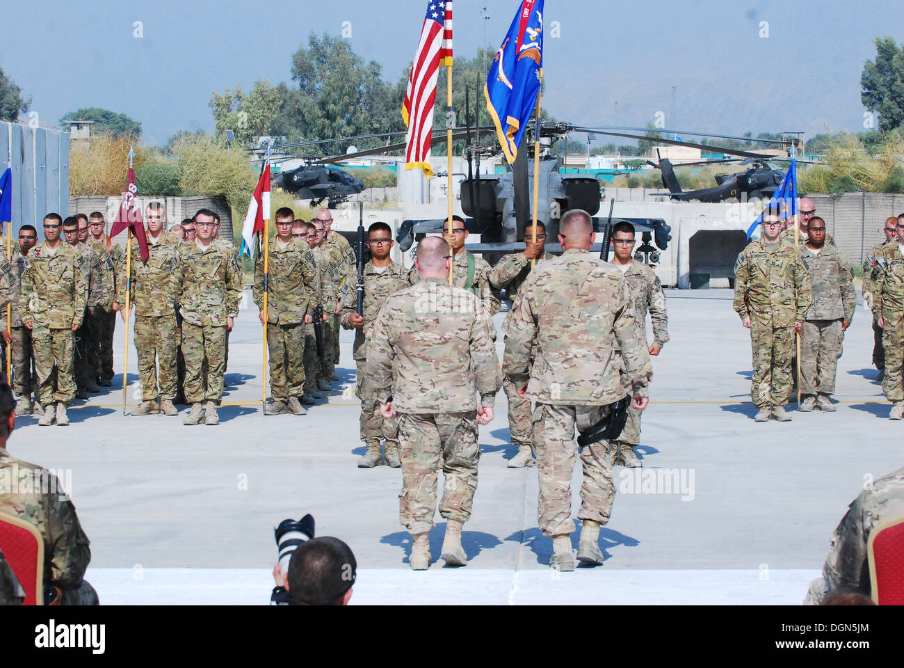 U.S. Army Lt. Col. Chad Ward (left) and U.S. Army Command Sgt. Maj ...