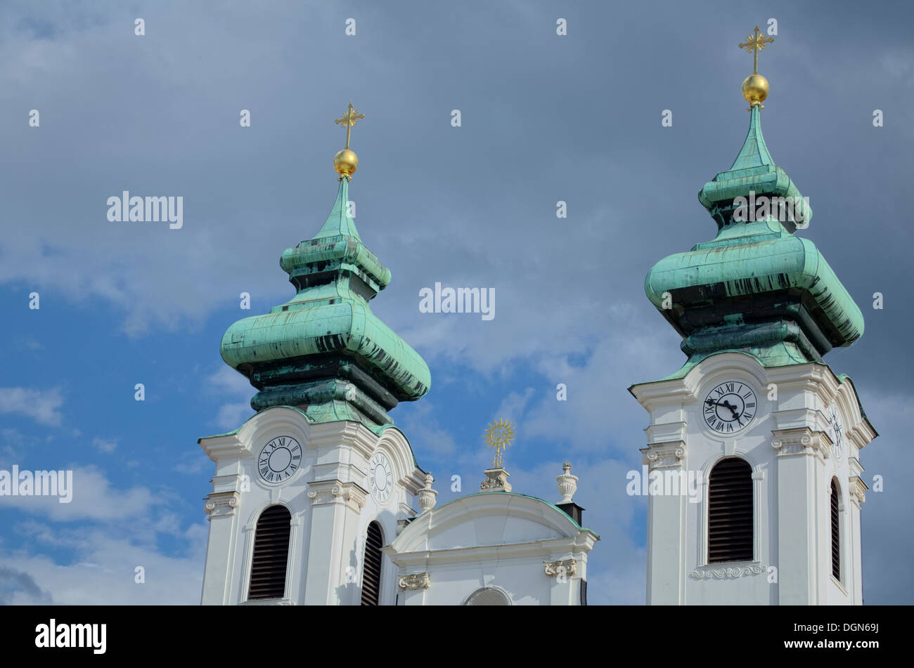 Towers of the Benedictine Church Saint Ignatius of Loyola Stock Photo ...