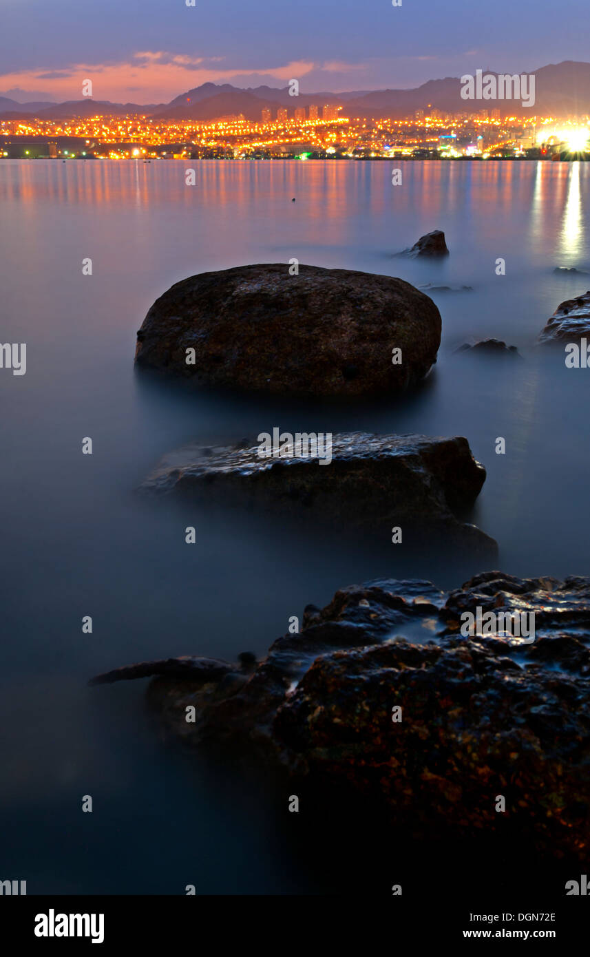 Late evening beach scene Stock Photo - Alamy