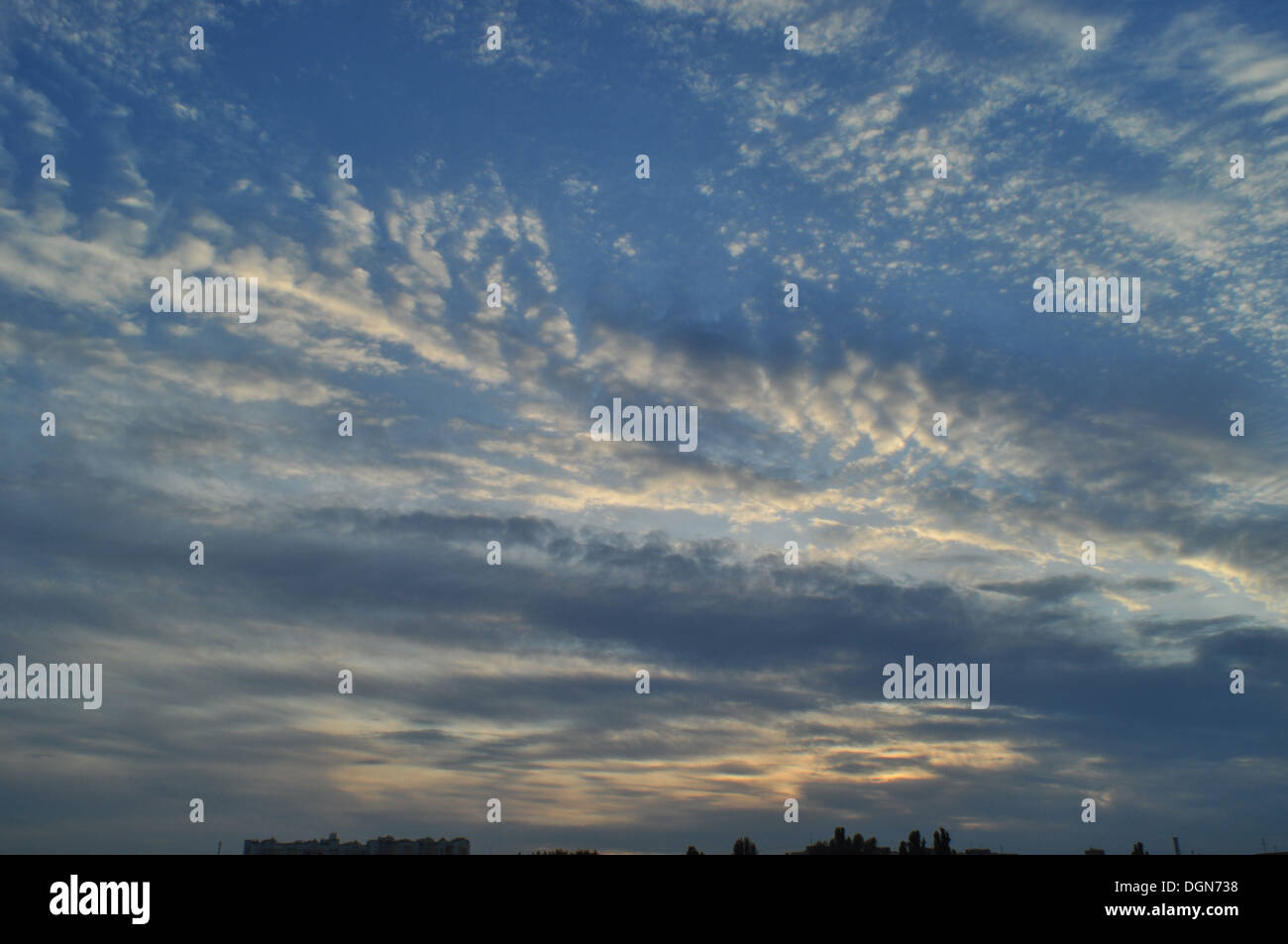 Pale blue cloudy sky hi-res stock photography and images - Alamy