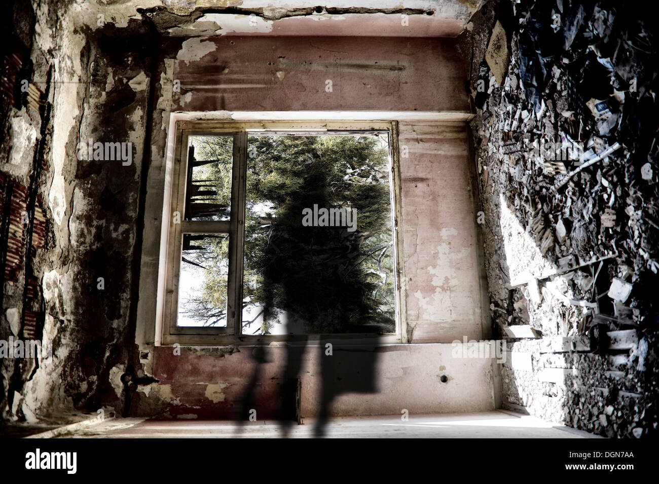 Ghostly shadow of a man Stock Photo - Alamy