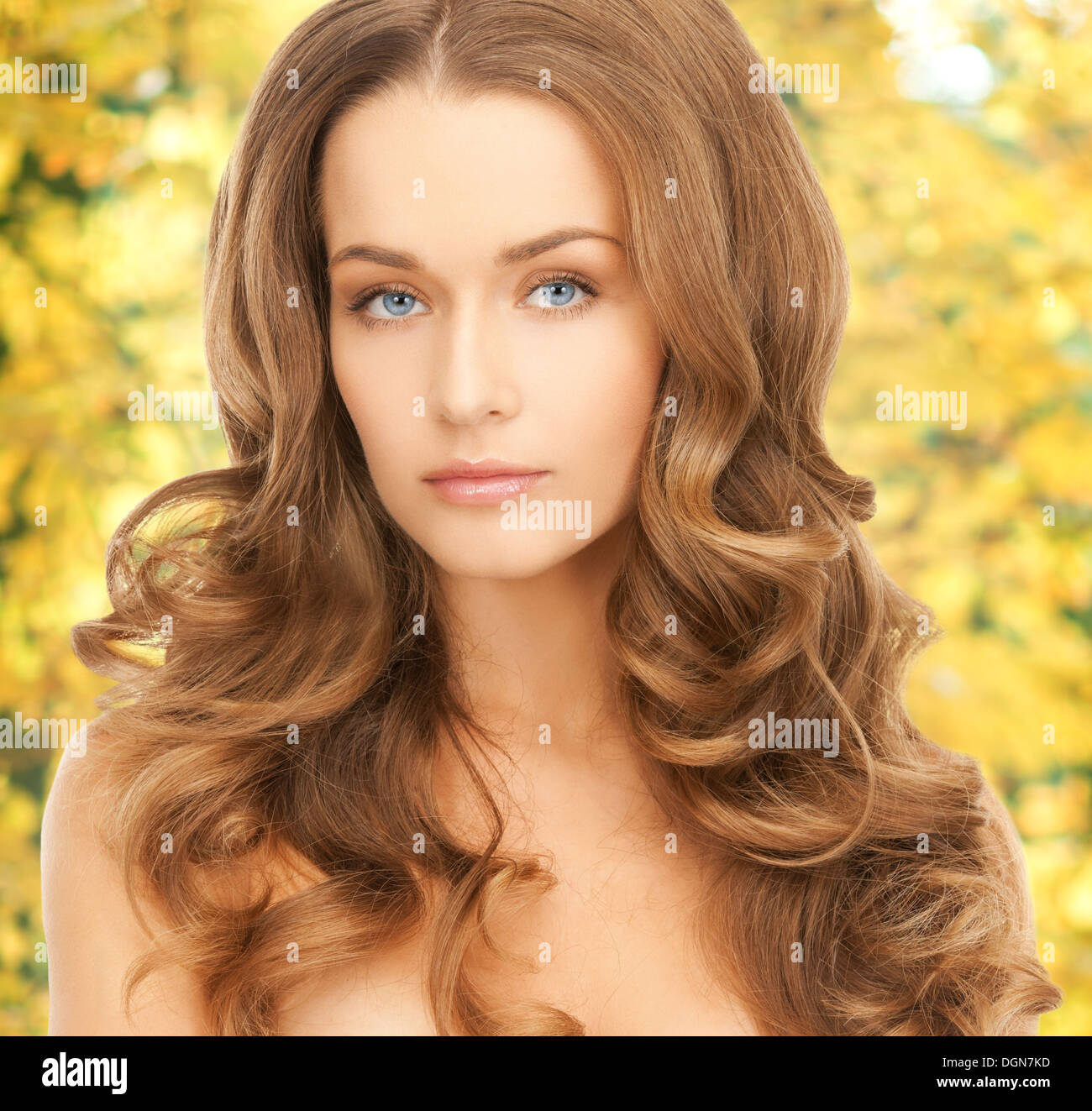 beautiful woman with long hair Stock Photo - Alamy