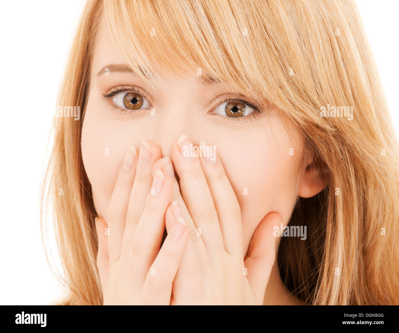 excited face of teenage girl Stock Photo - Alamy