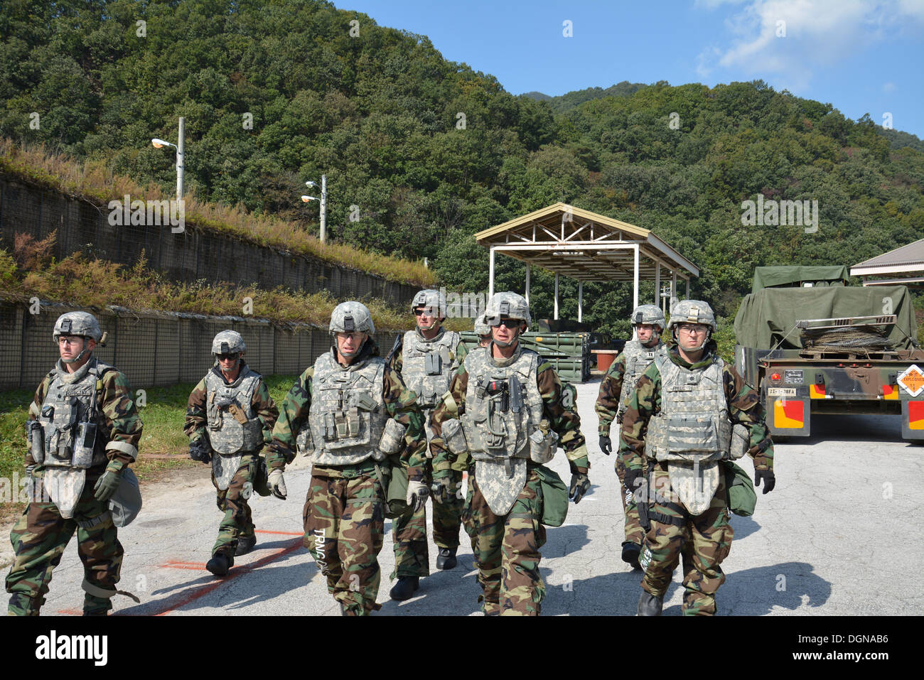 Maj. Gen. Thomas Vandal (middle left), 2nd Inf. Div. commanding officer ...
