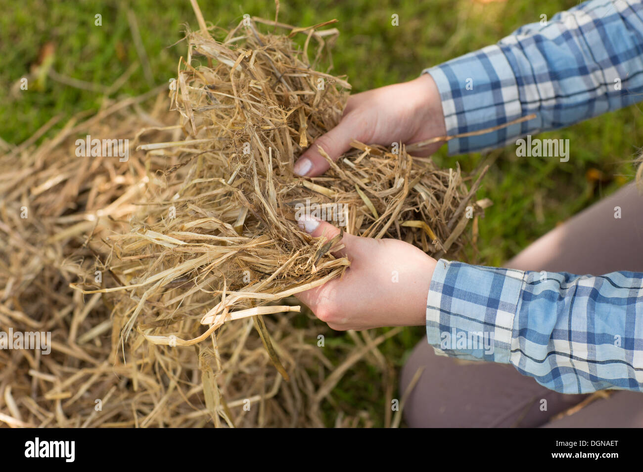 Spring young woman holding hi-res stock photography and images - Alamy
