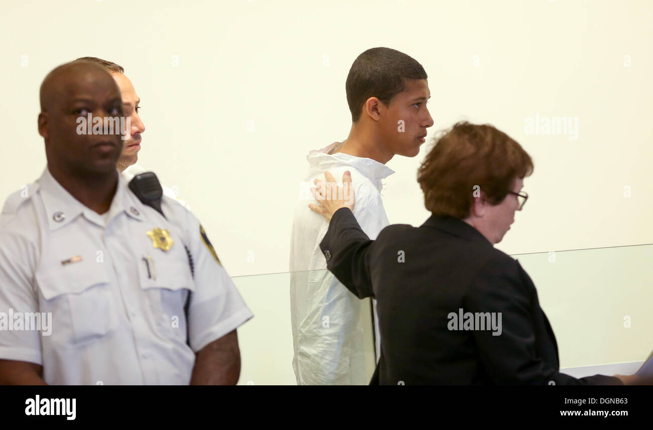 Salem, Massachusetts, USA. 23rd Oct, 2013. 14-year-old Philip Chism is ...