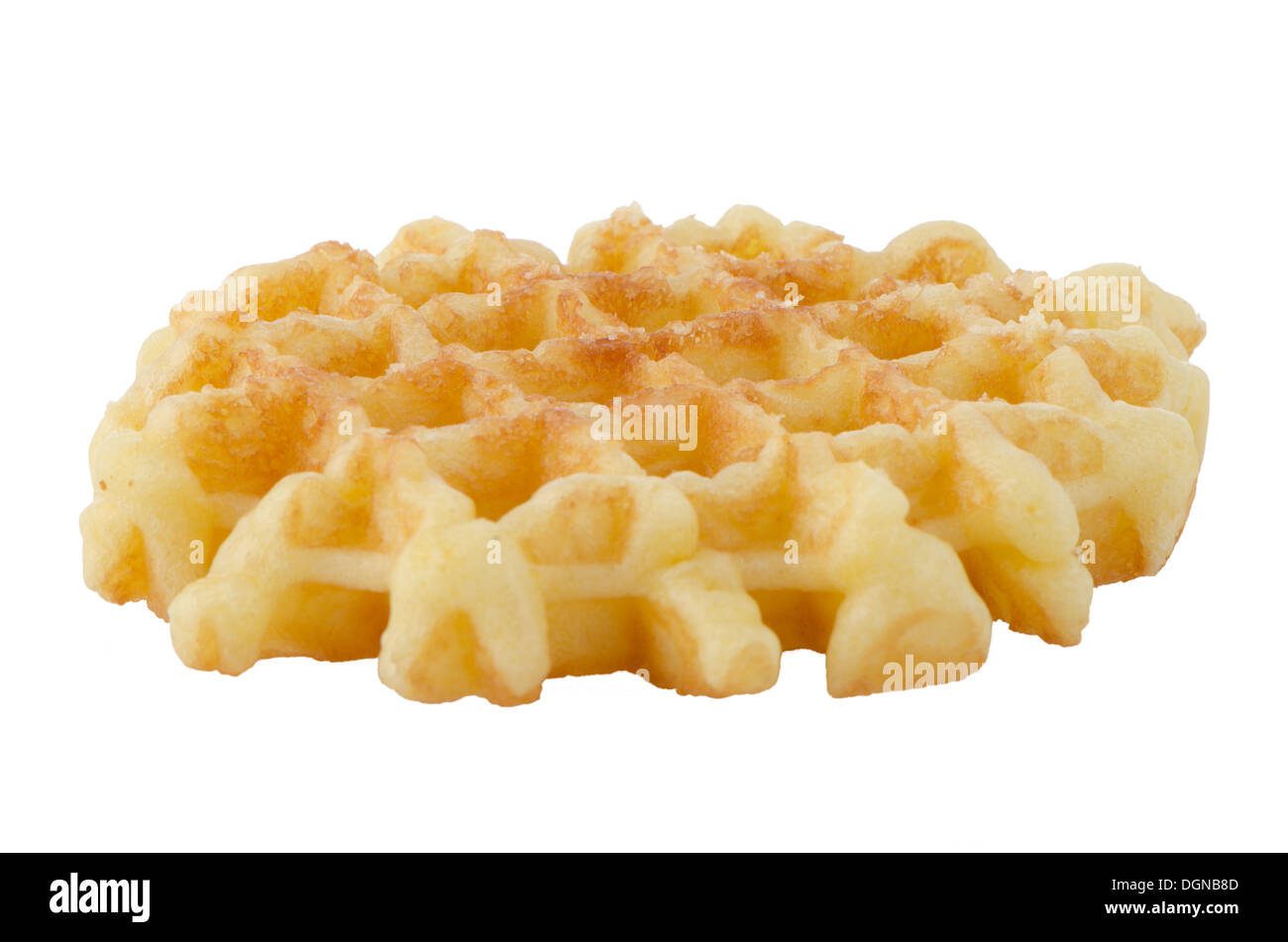 Crisp waffle isolated on white background Stock Photo - Alamy