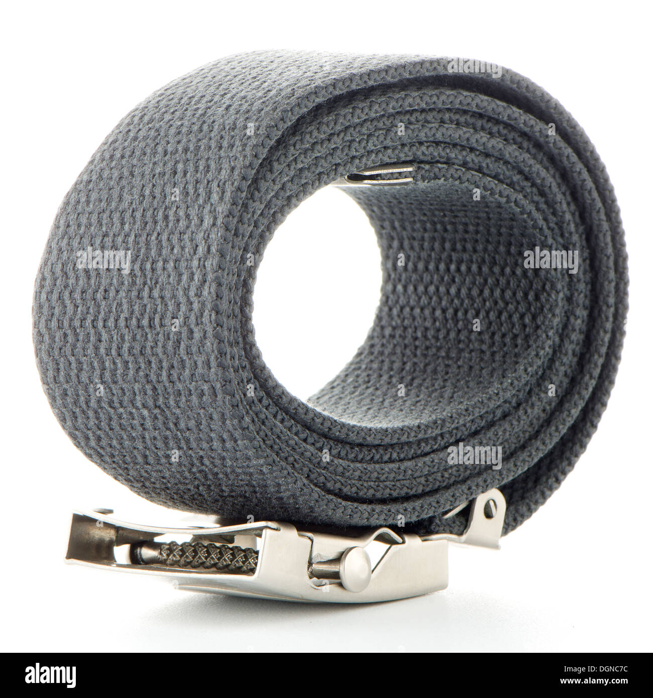 Grey belt on white background Stock Photo - Alamy