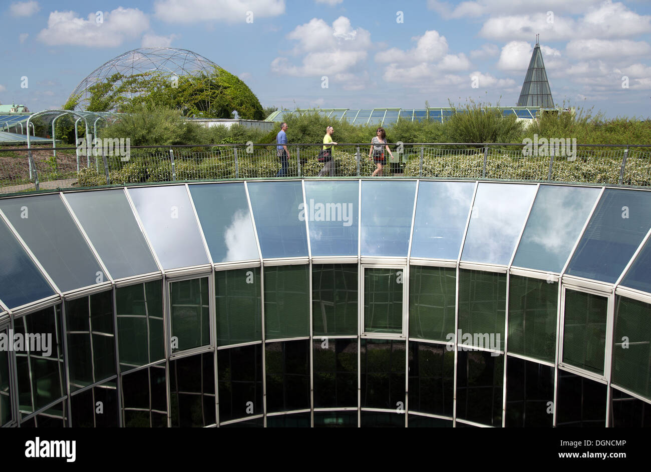Warsaw, Poland, roof garden of the library of the University of Warsaw ...