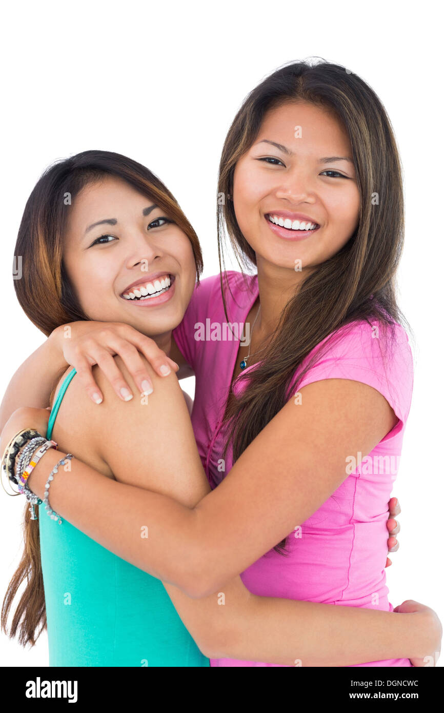 Two happy beautiful woman hi-res stock photography and images - Alamy