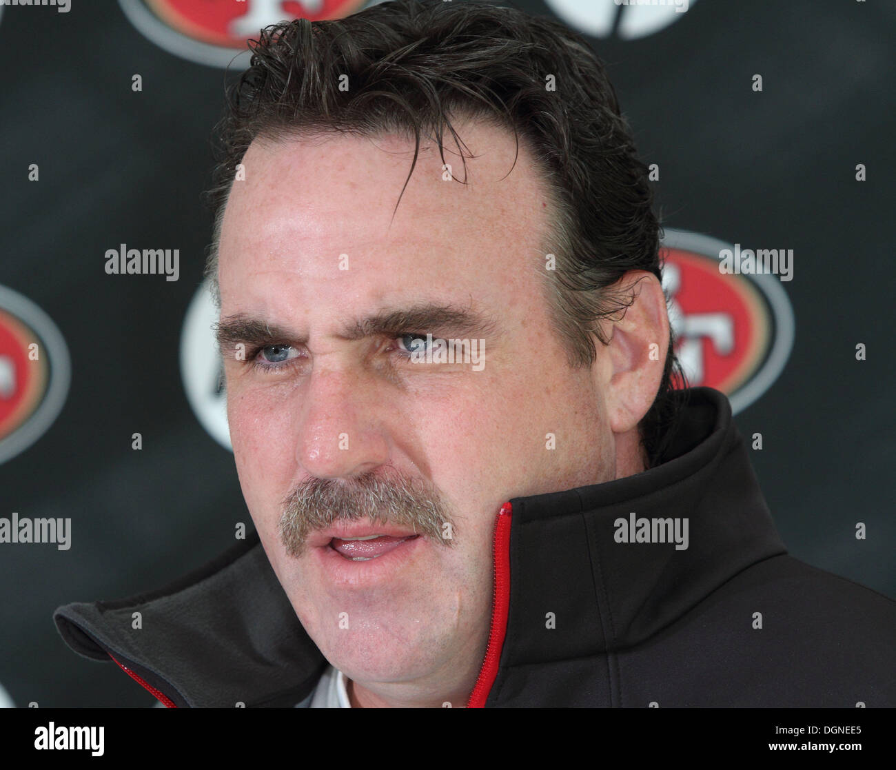 London, UK. 23rd Oct, 2013. Defensive Line coach Jim Tomsula of the San ...