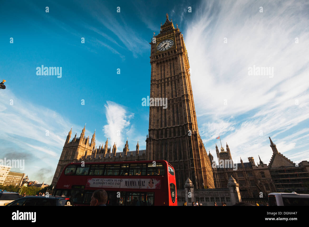 Street view of big ben in london Stock Photo - Alamy