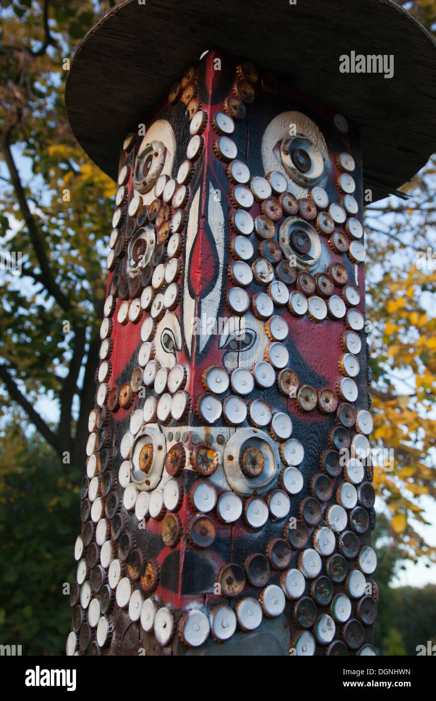 Affordable Art Fair in Battersea Park, 2013, artwork totem figures by ...