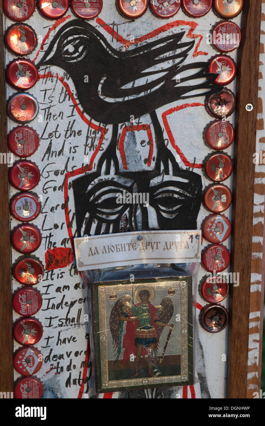 Affordable Art Fair in Battersea Park, 2013, artwork totem figures by ...