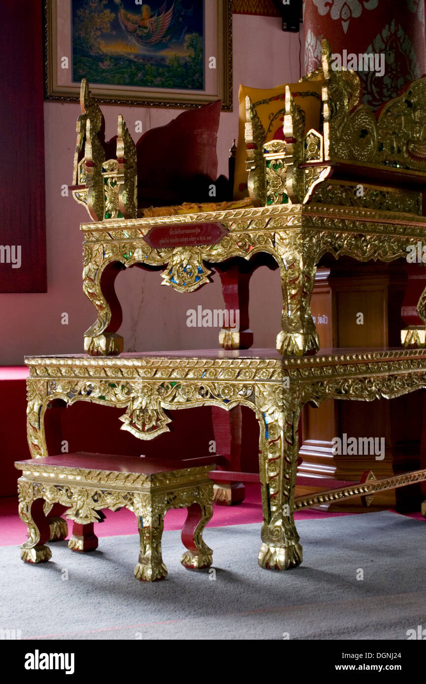 Buddhist temple furniture hi-res stock photography and images - Alamy