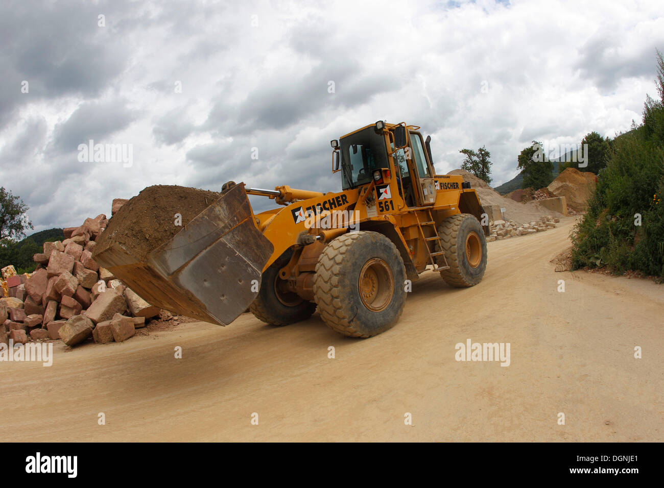 Front end loader in a gravel pit, Bavaria, Germany Stock Photo - Alamy