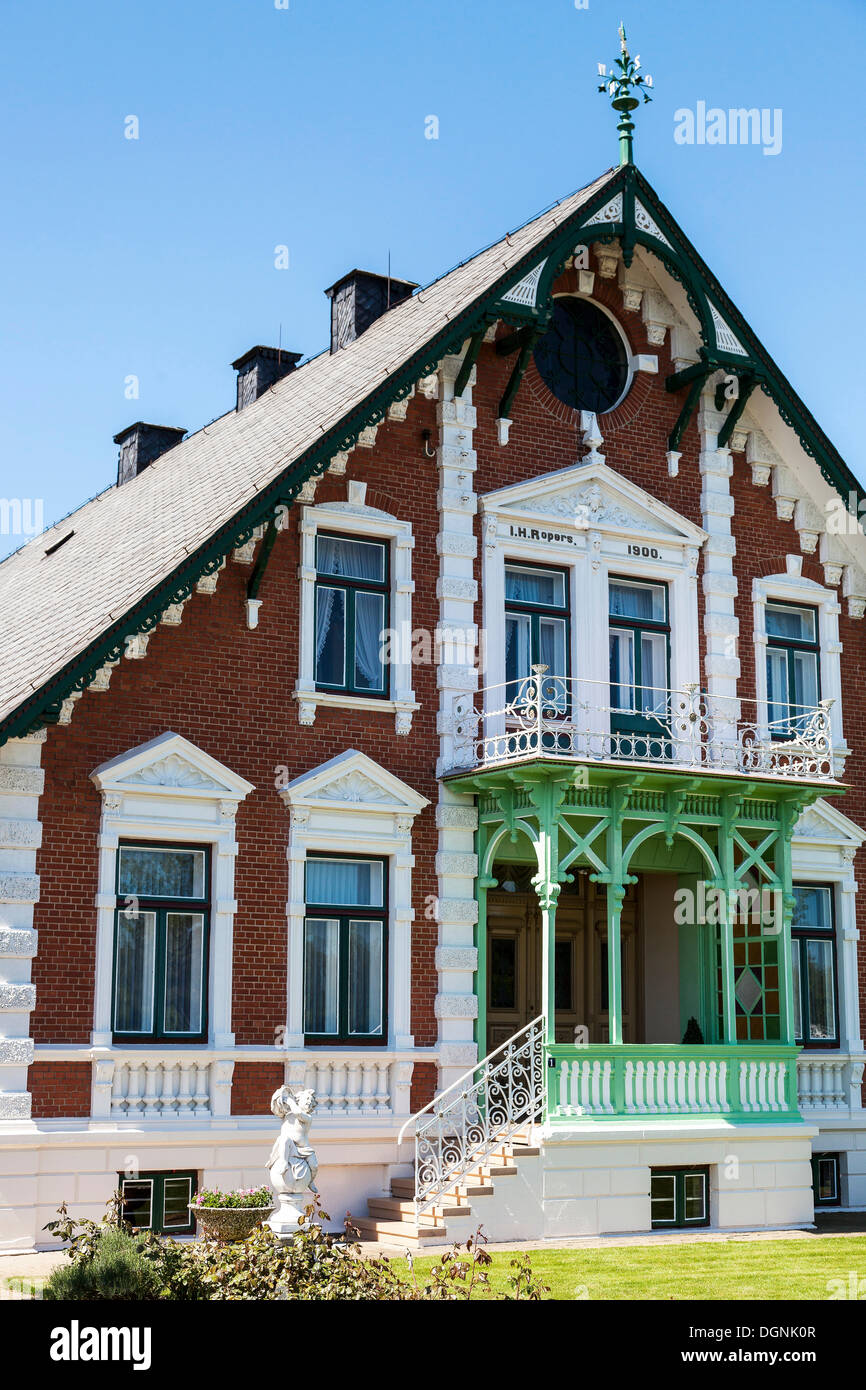 Ornate brick house, Altes Land region, Lower Saxony Stock Photo - Alamy