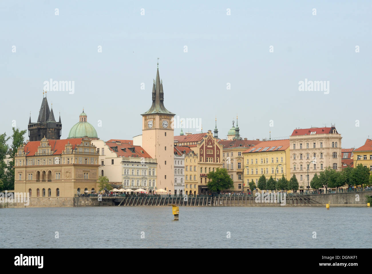 View over the Vltava River, Prague, Czech Republic, Europe Stock Photo - Alamy