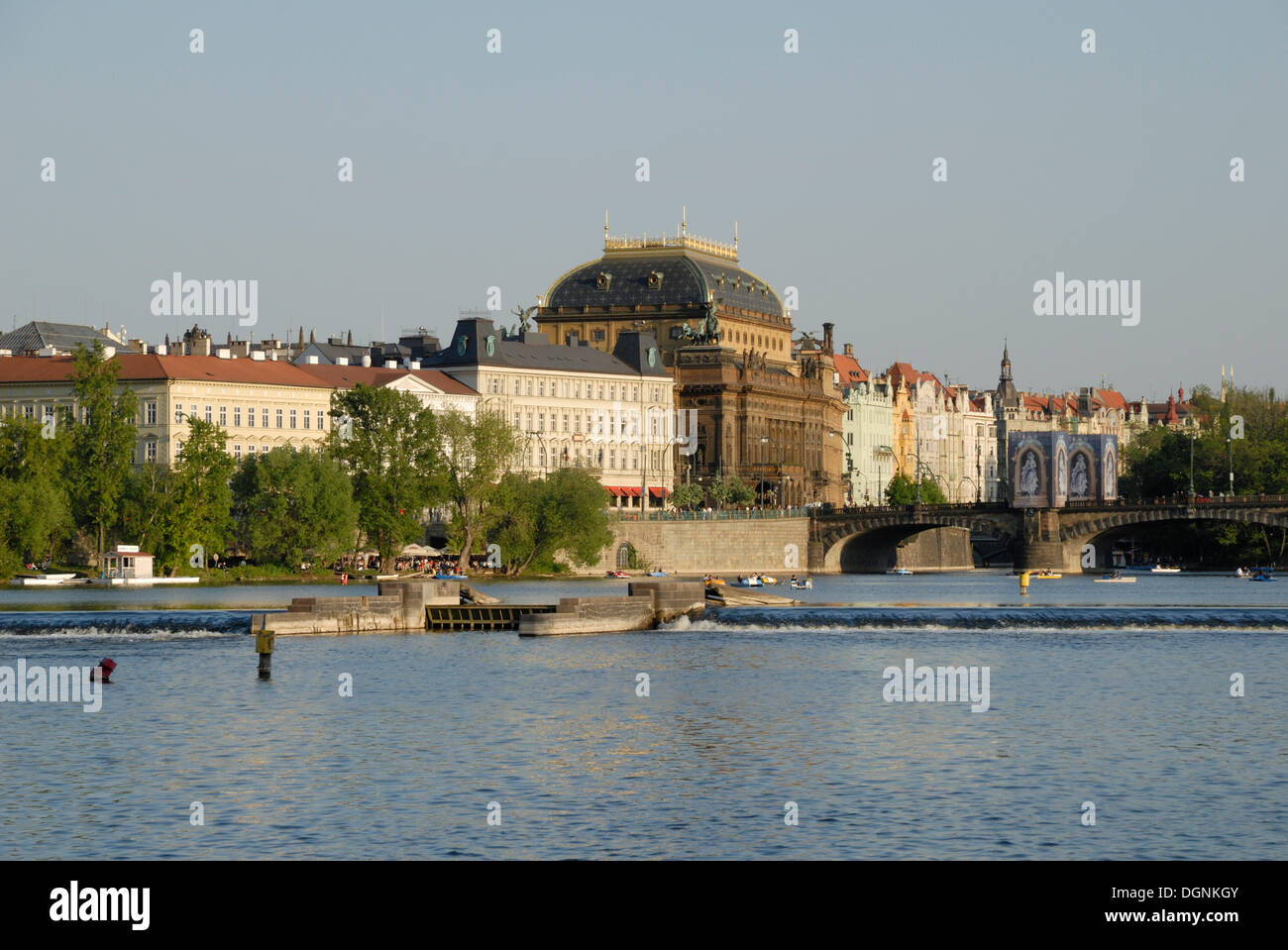 View over the Vltava River, Prague, Czech Republic, Europe Stock Photo - Alamy