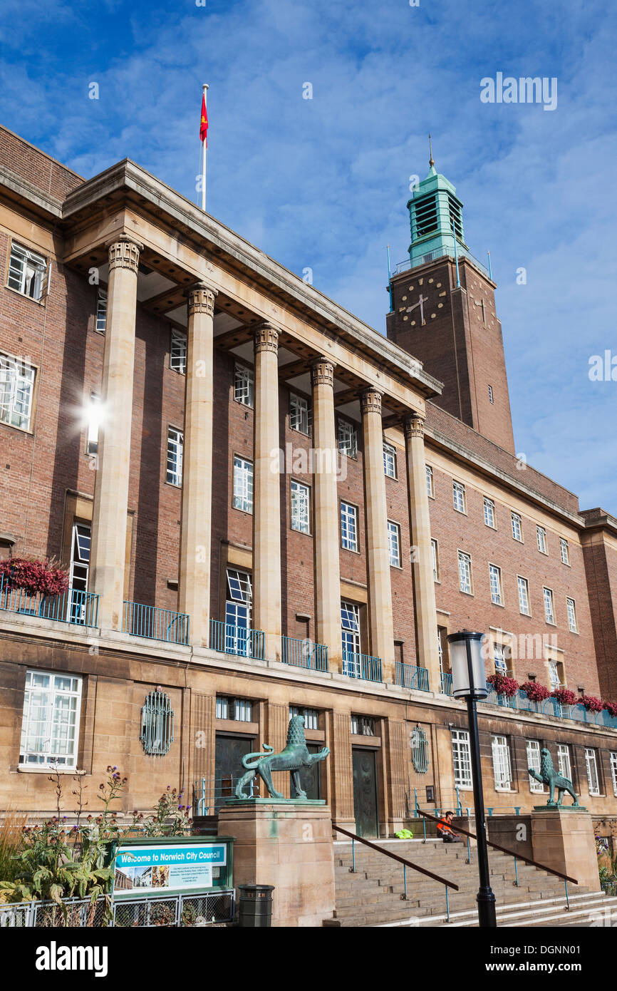 England, East Anglia, Norfolk, Norwich, City Hall Stock Photo - Alamy