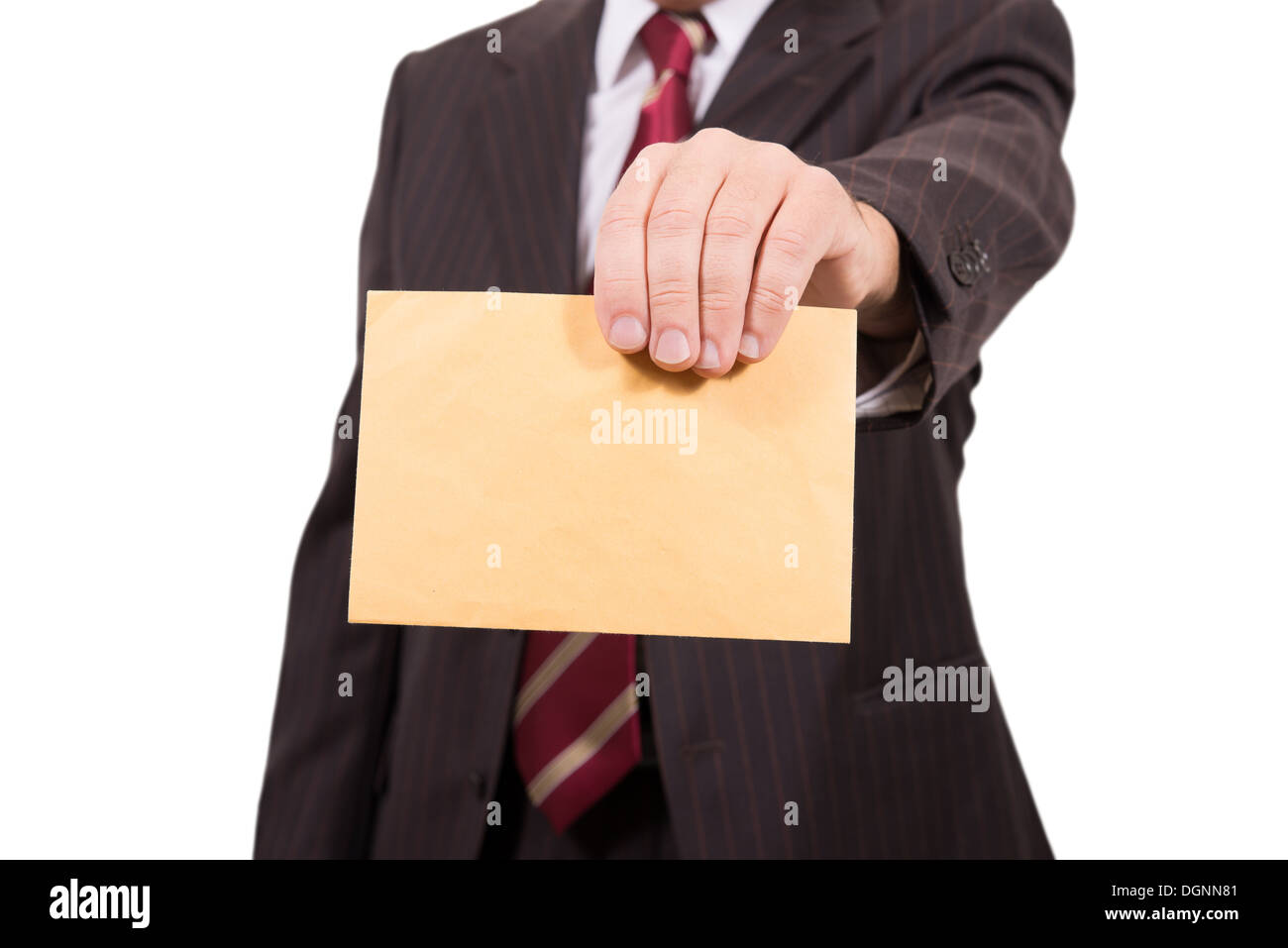 business man hands him an envelope for corruption Stock Photo - Alamy