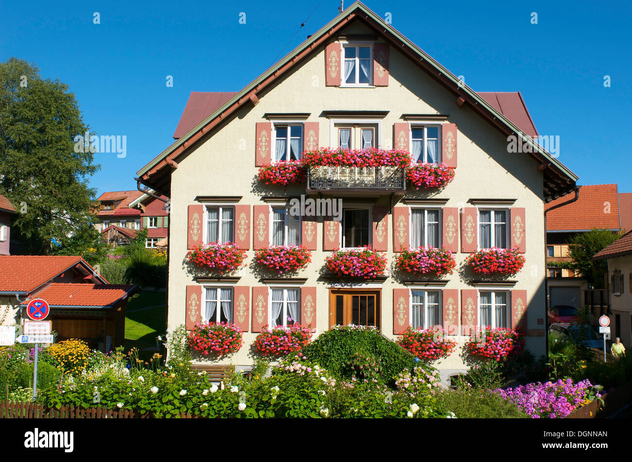 House in Scheidegg, Allgaeu, Bavaria Stock Photo - Alamy