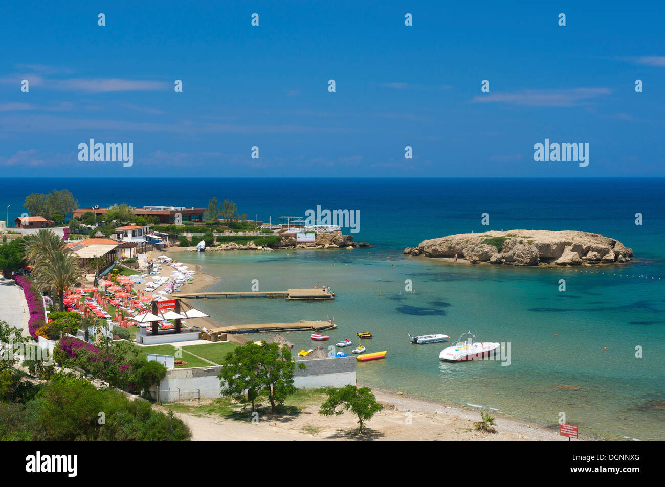 Beach west of Girne or Kyrenia, Northern Cyprus, Cyprus Stock Photo - Alamy