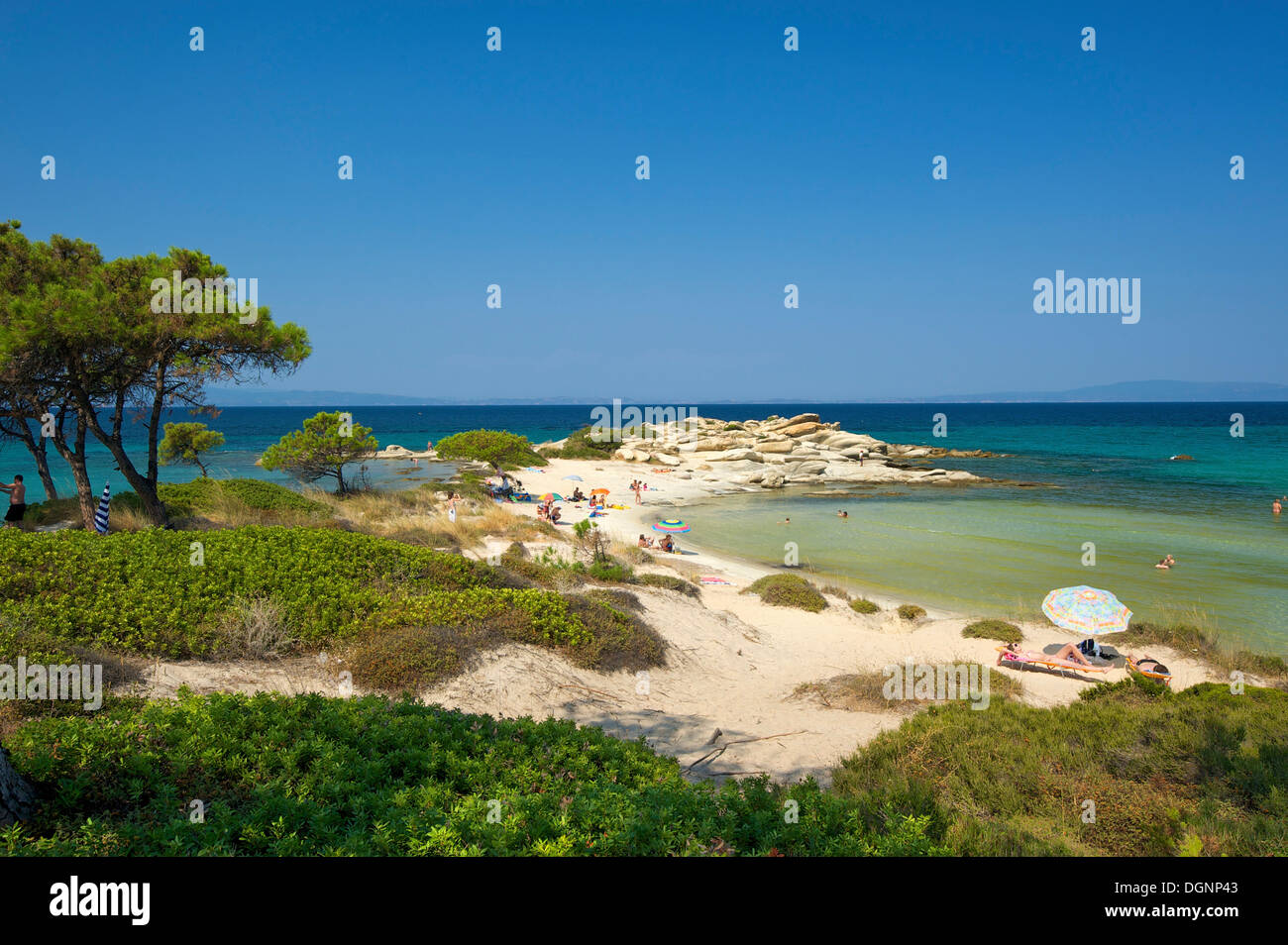 Beach, Karidi Beach, Vouvourou, Sithonia, Halkidiki, Greece, Europe ...
