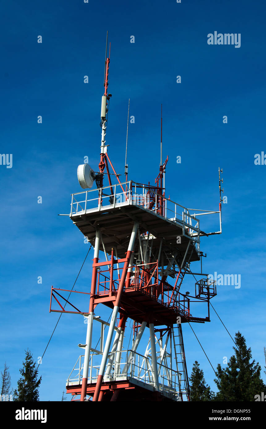 Photo of modern communication antenna Stock Photo - Alamy