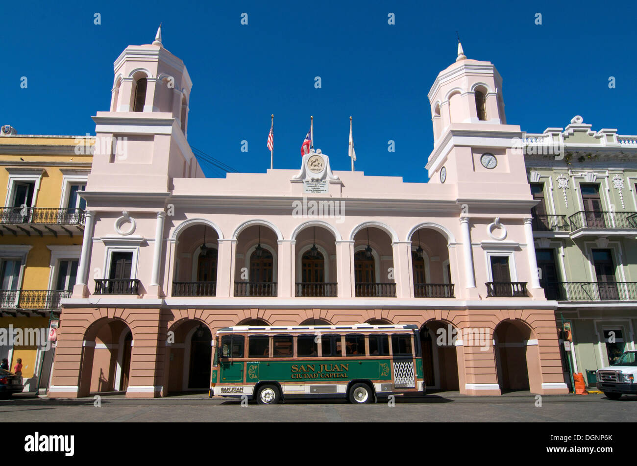 Town hall of San Juan, Puerto Rico, Caribbean Stock Photo - Alamy