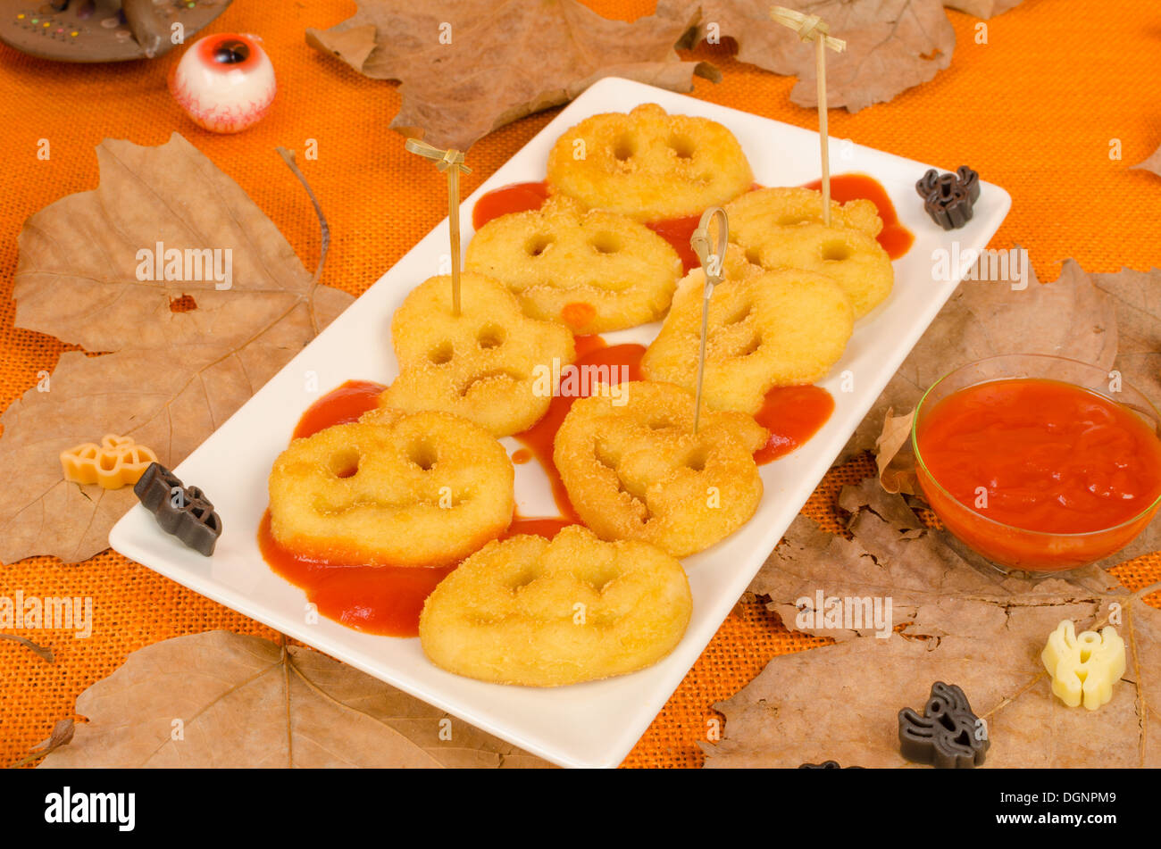 Halloween snack for children in spooky shapes Stock Photo - Alamy