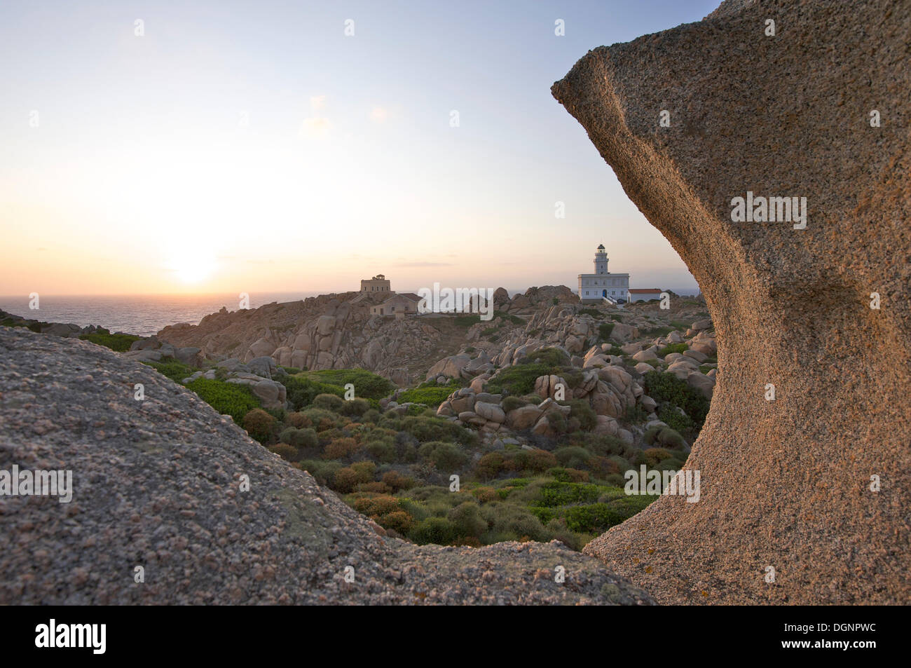 Lighthouse at Capo Testa, Santa Teresa Gallura, Sardinia, Italy Stock ...