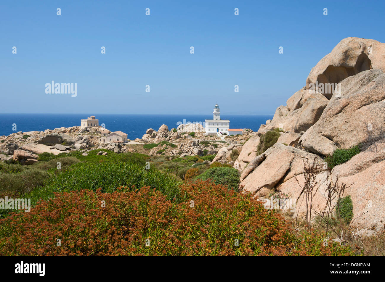 Lighthouse at Capo Testa, Santa Teresa Gallura, Sardinia, Italy Stock ...