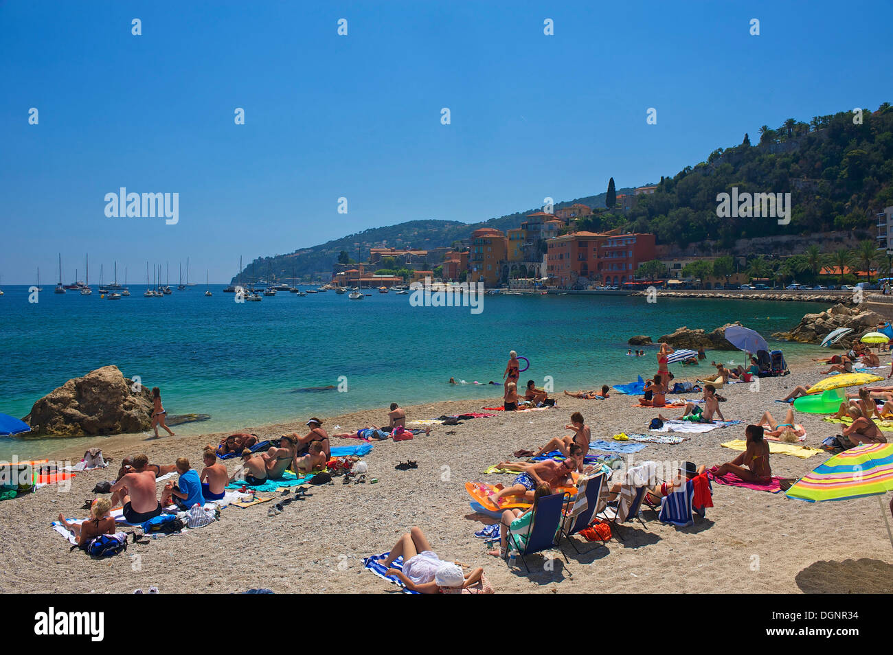 Beach of Villefranche-sur-Mer, Villefranche-sur-Mer, French Riviera ...
