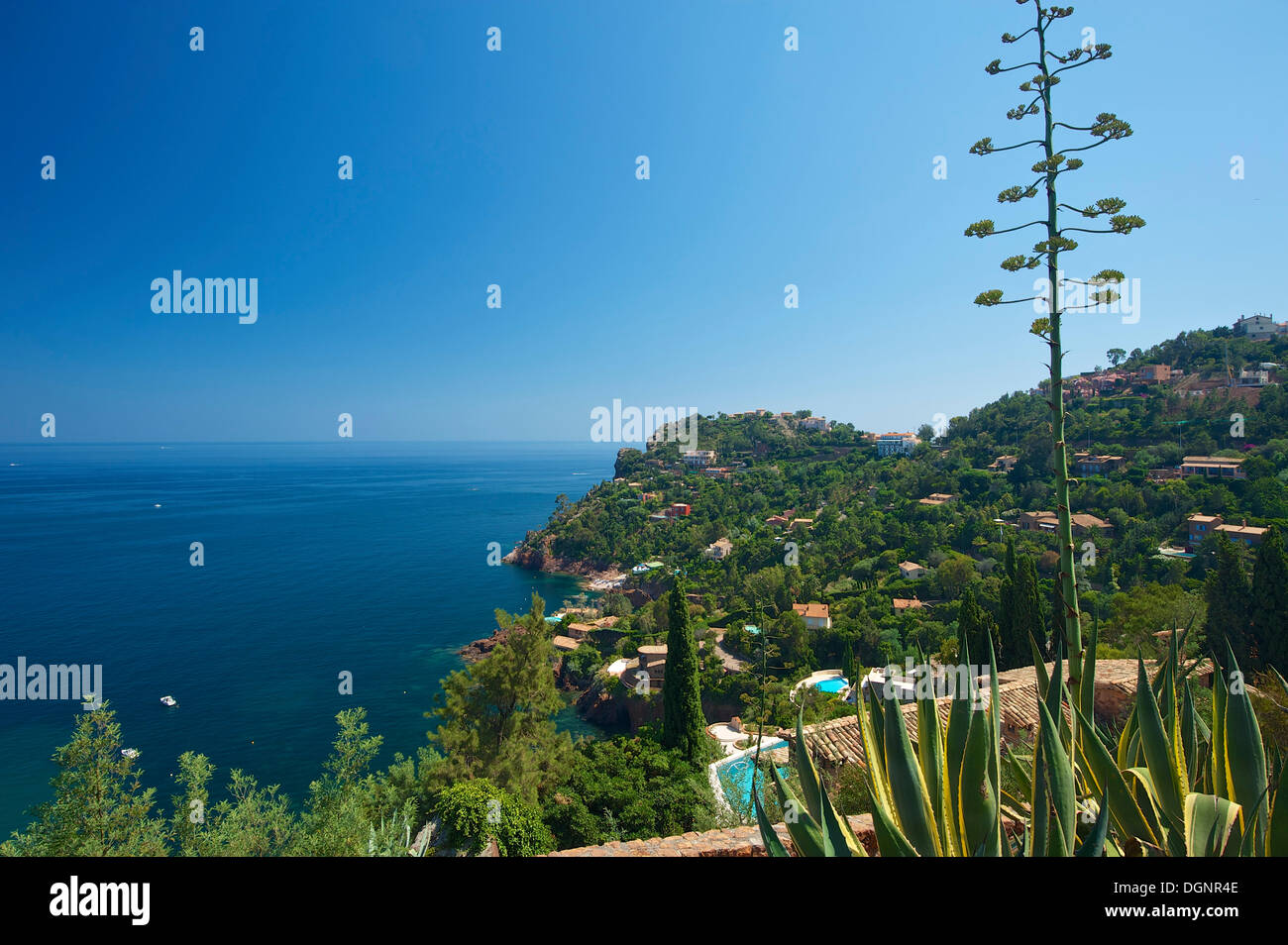 View on Mediterranean coast, Saint-Raphaël, French Riviera, Var ...