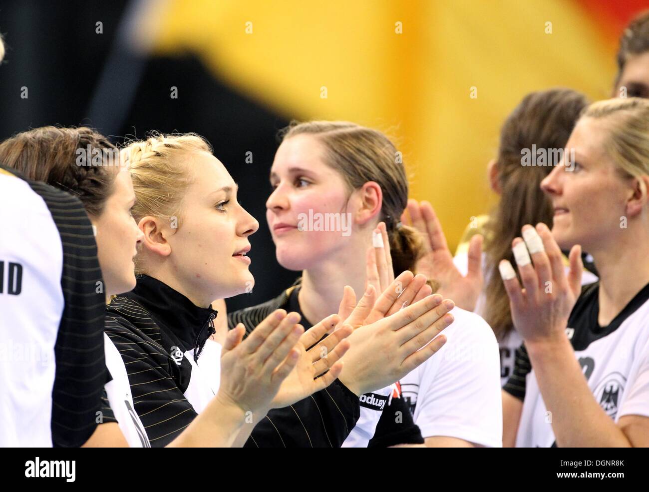 Trier, Germany. 23rd Oct, 2013. Germany's celebrate after the handball ...