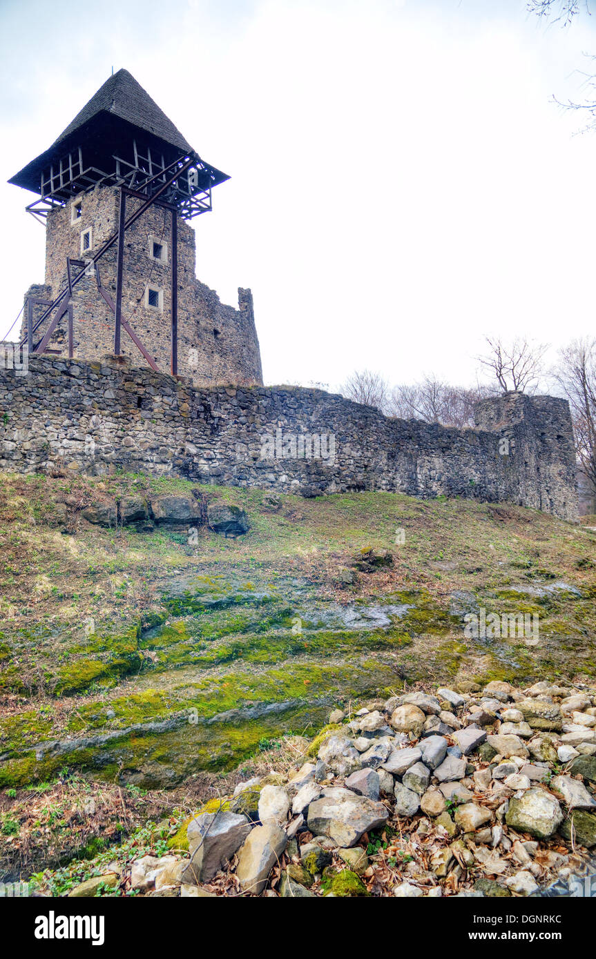 Nevitsky Castle ruins Kamyanitsa village , 12 km north of Uzhgorod ...