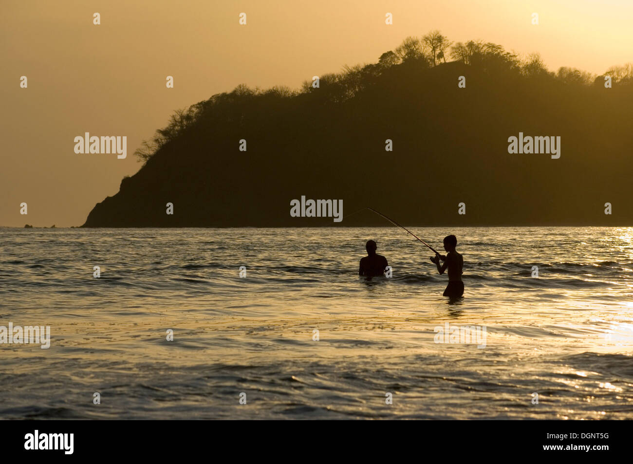 Fishing at Playa Samara, Nicoya Peninsula, Guanacaste, Costa Rica ...
