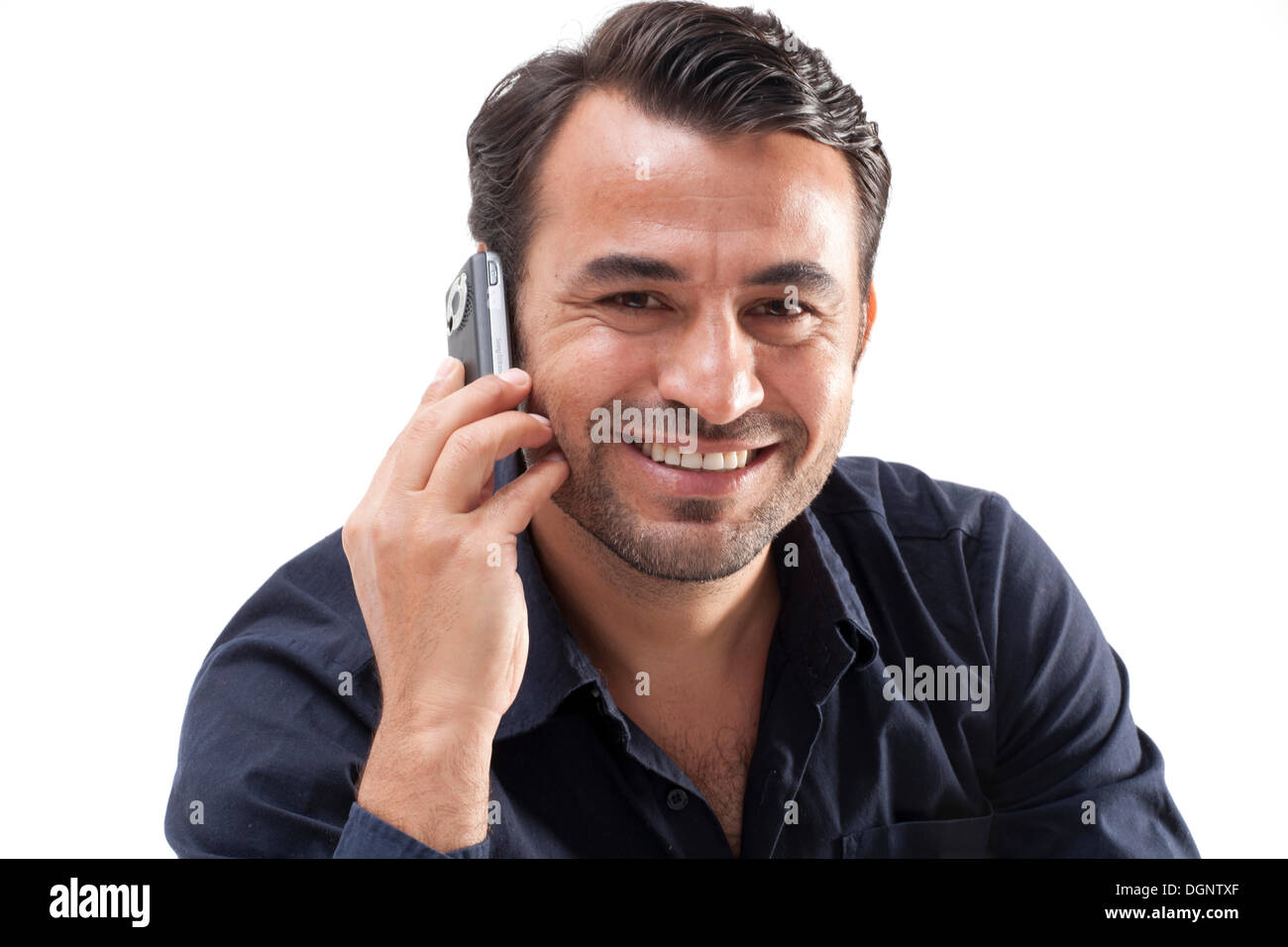 Joyful middle eastern man talking hi-res stock photography and images ...