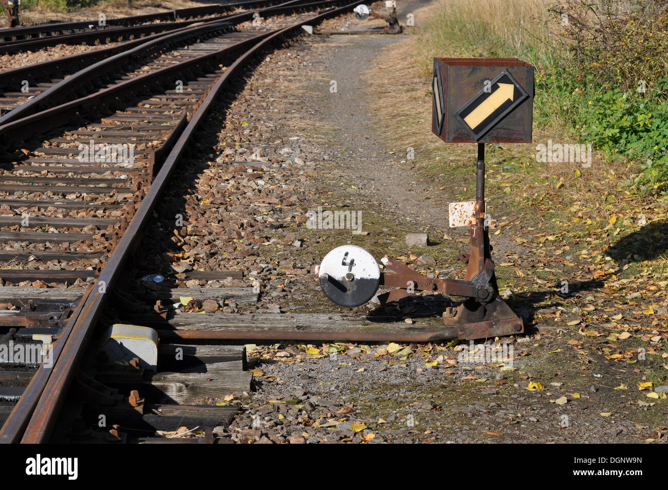 railroad, track, train, turnout Stock Photo - Alamy