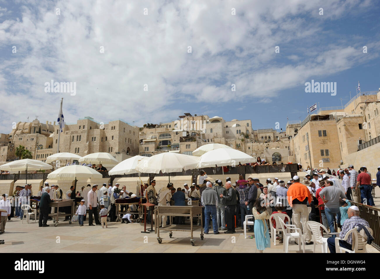 Bar Mitzvah celebration, ceremony of religious maturity, at the Western ...