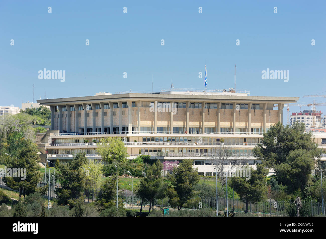 The Knesset, Israeli parliament building, south side, West Jerusalem ...