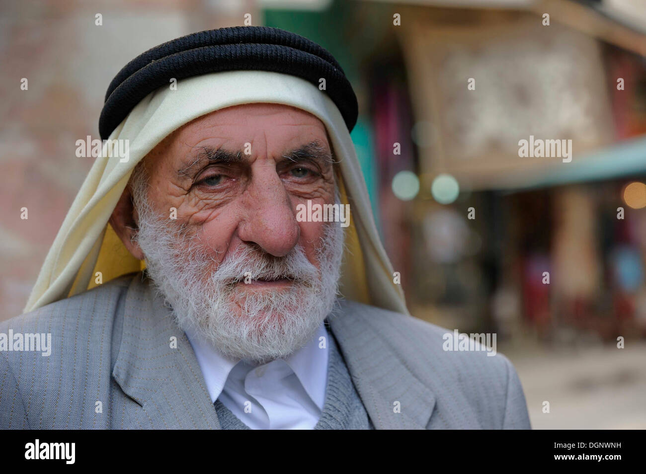 80-year-old Palestinian man at the Muristan, Christian Quarter ...
