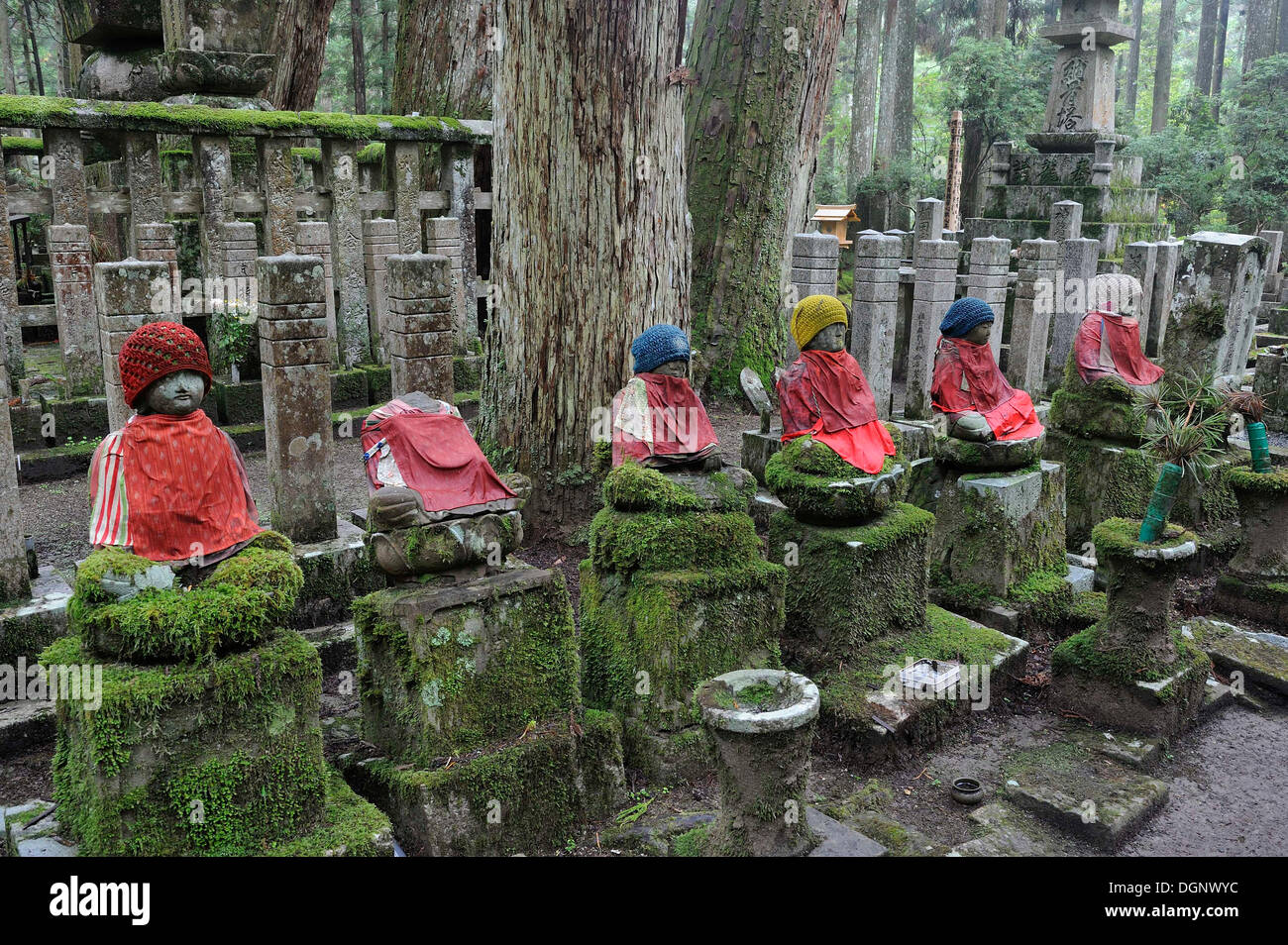 Okuno-in, the most famous cemetery in Japan, with Jizo statues and ...