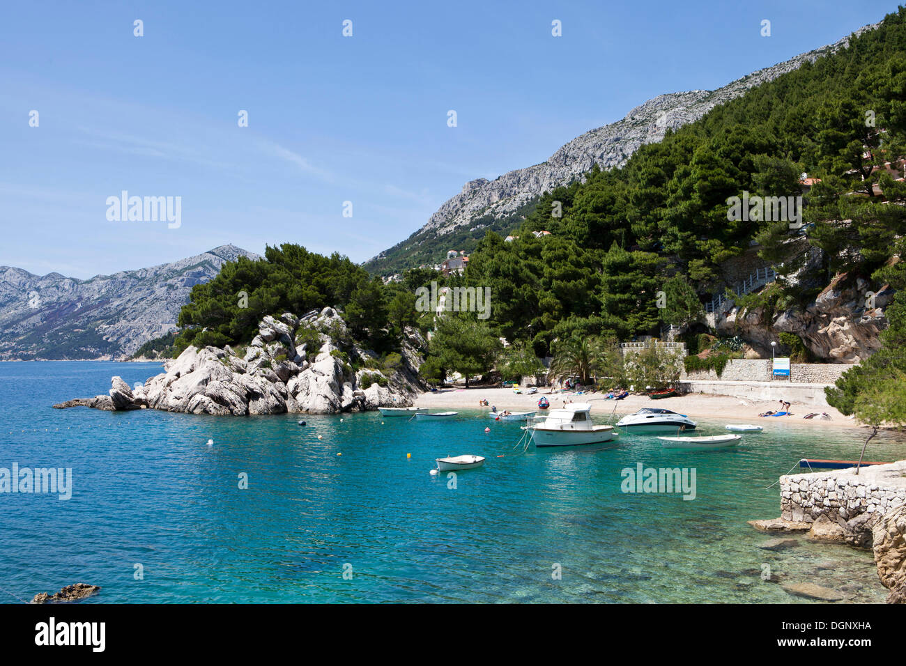 Bay of Podrace, Brela, Makarska Riviera, Adriatic Coast, Dalmatia ...